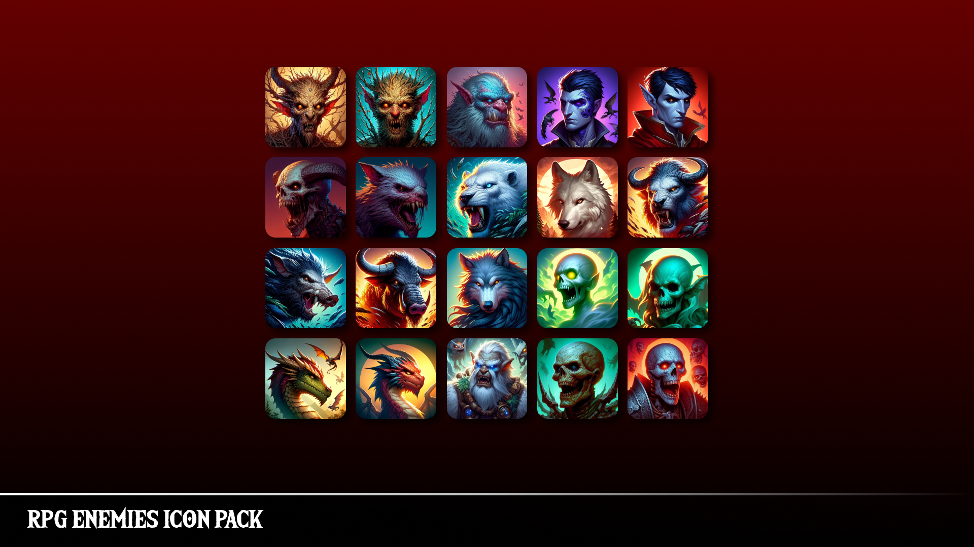 Fantasy Rpg Enemy Icons Pack In 2d Assets Ue Marketplace
